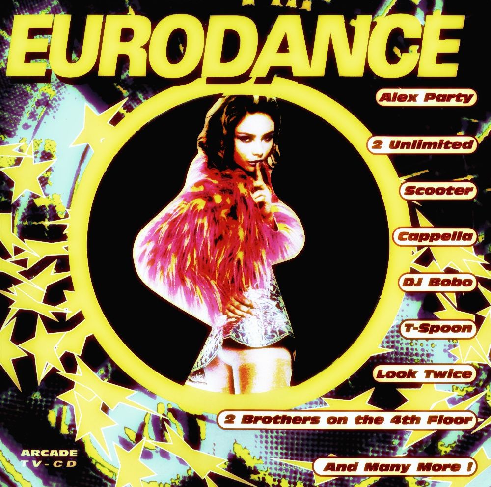90s eurodance compilation album cover art - AI Art