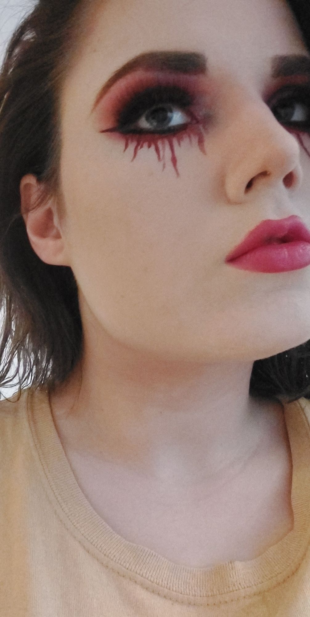 Sinister Blood Fairy Crying Blood Tears - AI Art