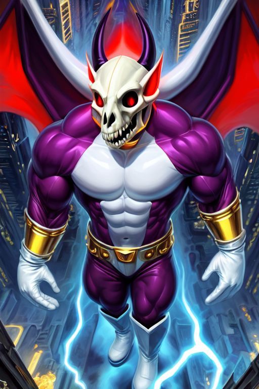 Purple Skull Ranger - AI Generated Artwork - NightCafe Creator