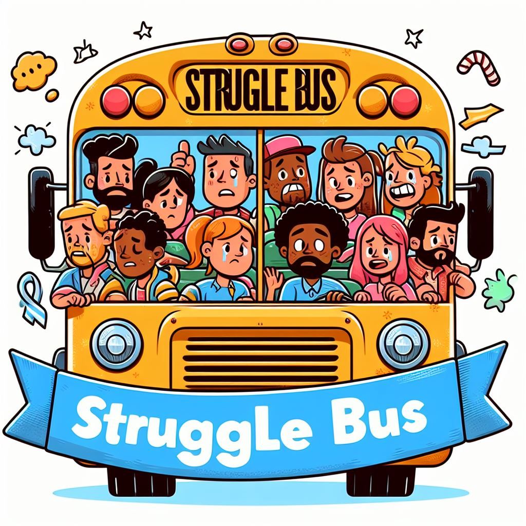 All aboard the Struggle Bus - AI Generated Artwork - NightCafe Creator