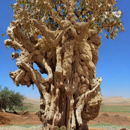 Assyrian sacred tree with hanging notes - AI Generated Artwork ...