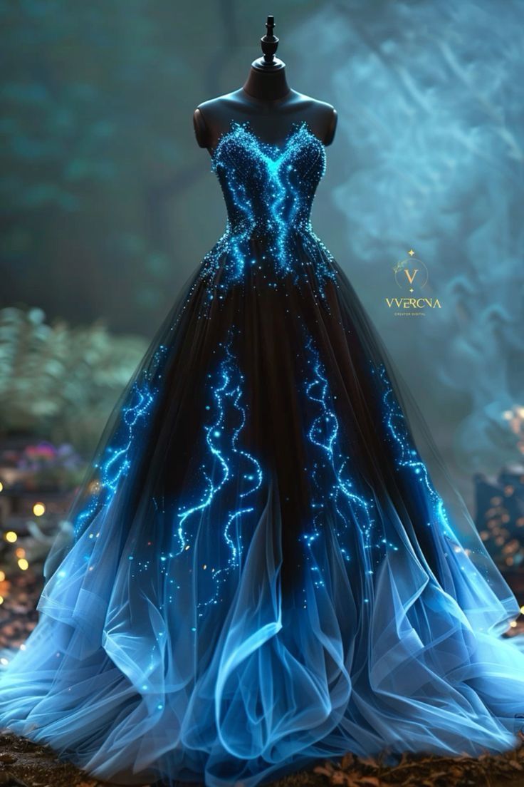 Ice blue ball gown - AI Generated Artwork - NightCafe Creator
