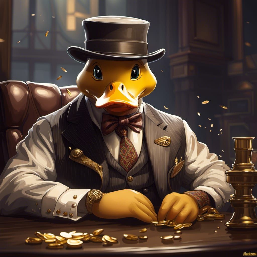 Gangster Rubber duck - AI Generated Artwork - NightCafe Creator