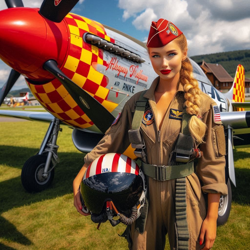 Girls and Planes - Taylor Swift as Pilot in Splash Art Style