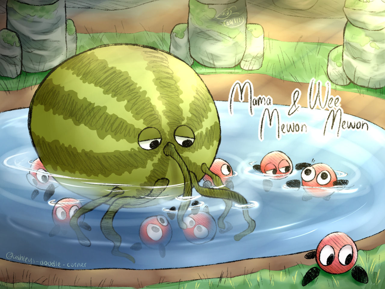 mama mewon and wee mewon - AI Generated Artwork - NightCafe Creator