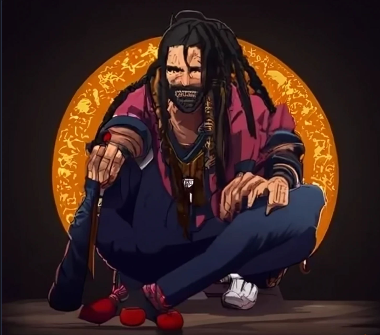 Wise African (Black) sensei with intricate dreadlocks - AI Generated ...