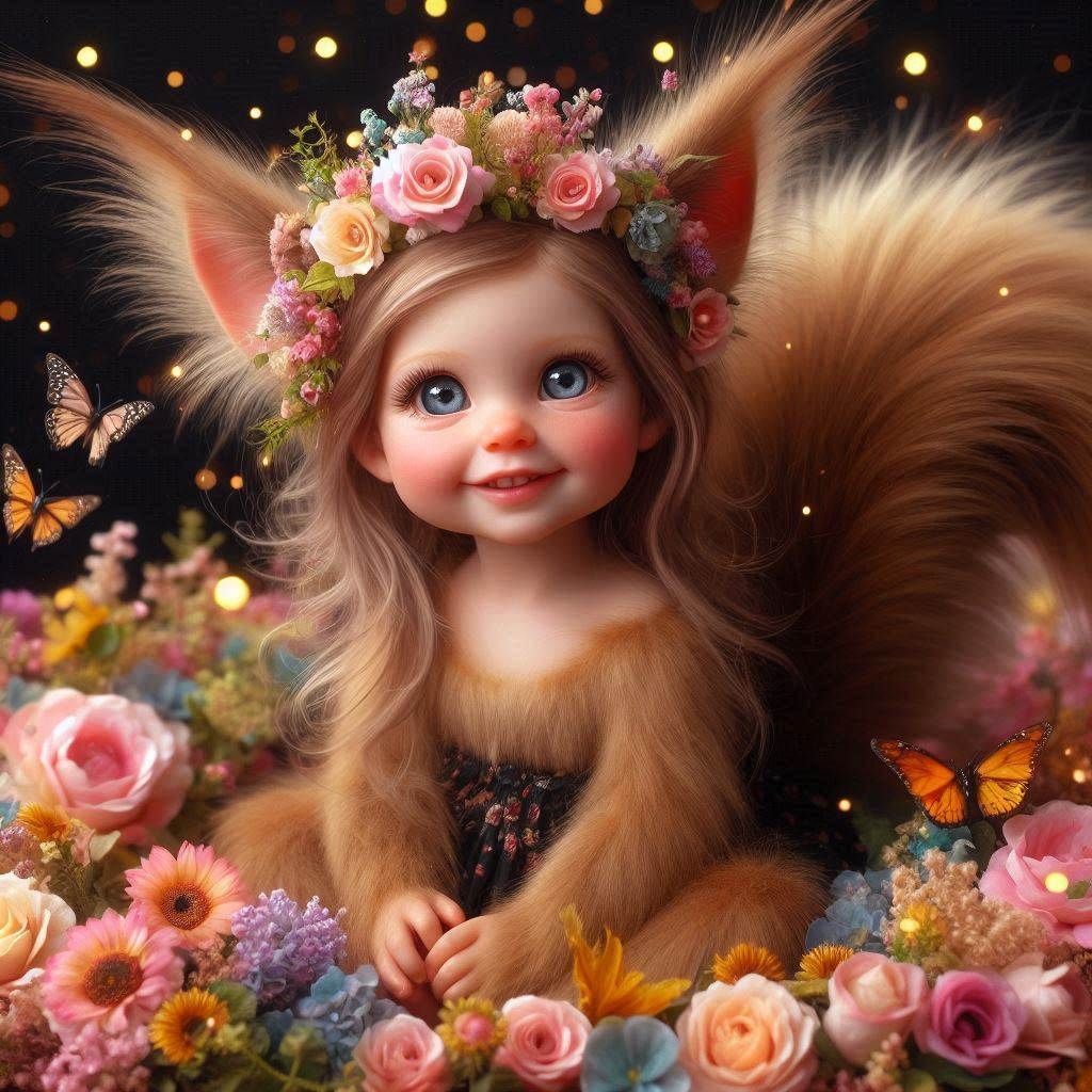 photo realistic, adorable young hybrid human baby fairy, with some ...