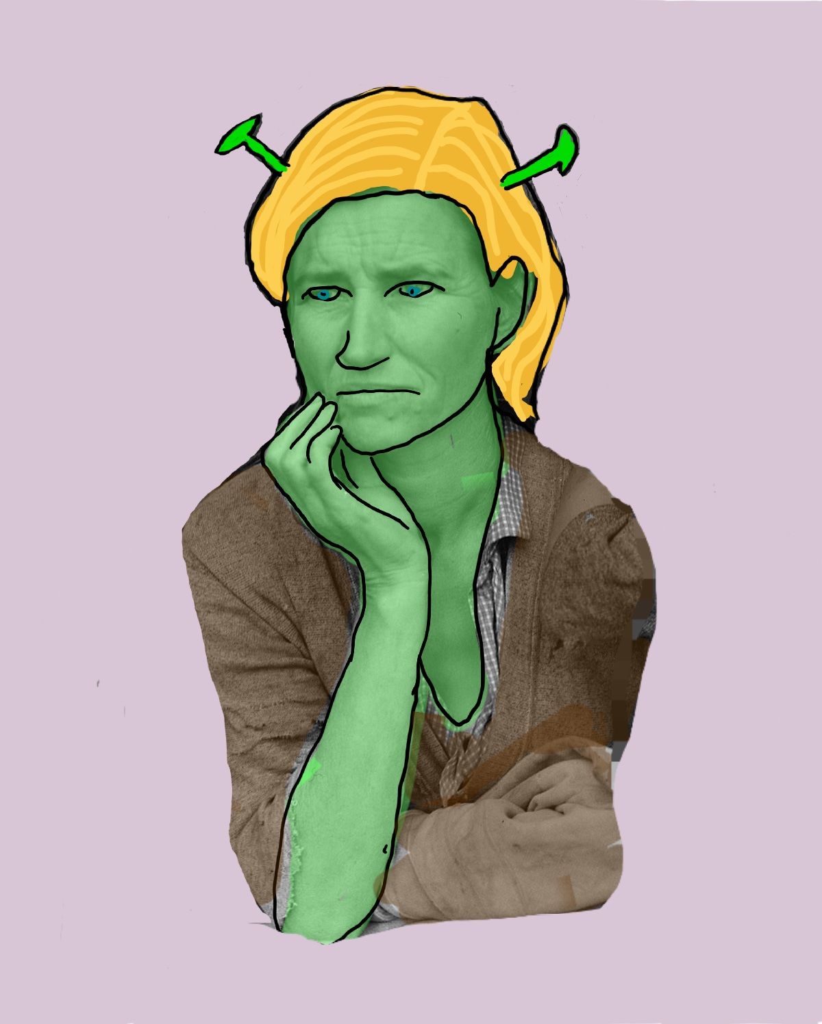 Museum bust of Lady Shrek - AI Generated Artwork - NightCafe Creator