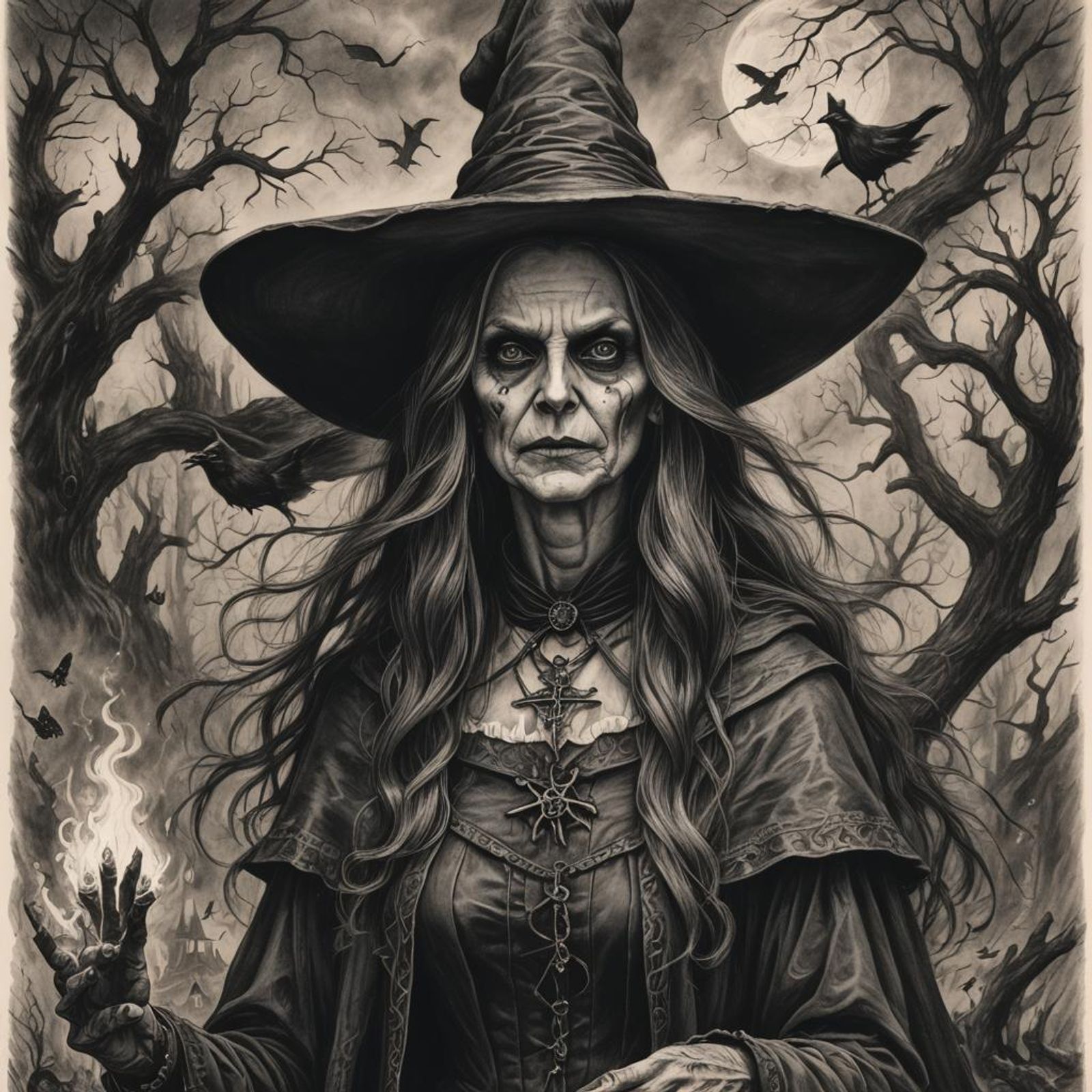 puritan witch salem farm coven horror - AI Generated Artwork ...