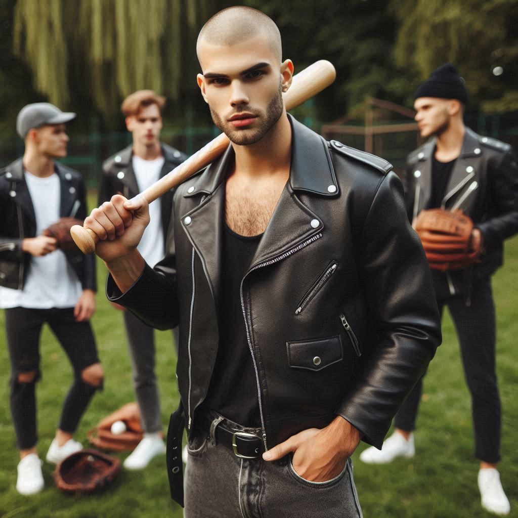 skinhead with a baseball bat - AI Generated Artwork - NightCafe Creator