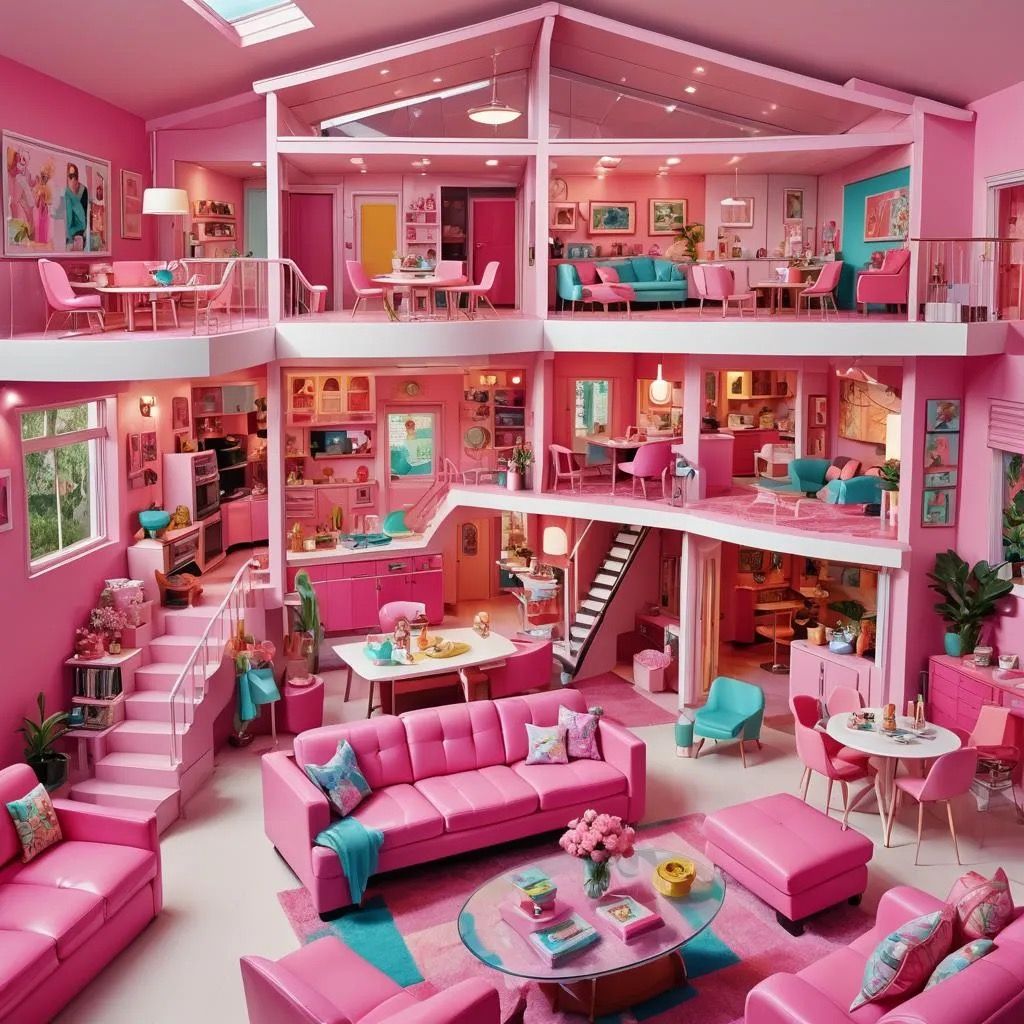 Luxurious Barbie Dream Home in Mid-Century Modern ... - AI Art