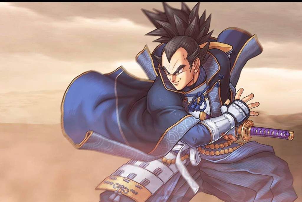 Wuxia Saiyan - Samurai Vegeta Portrait in Dragonball Style